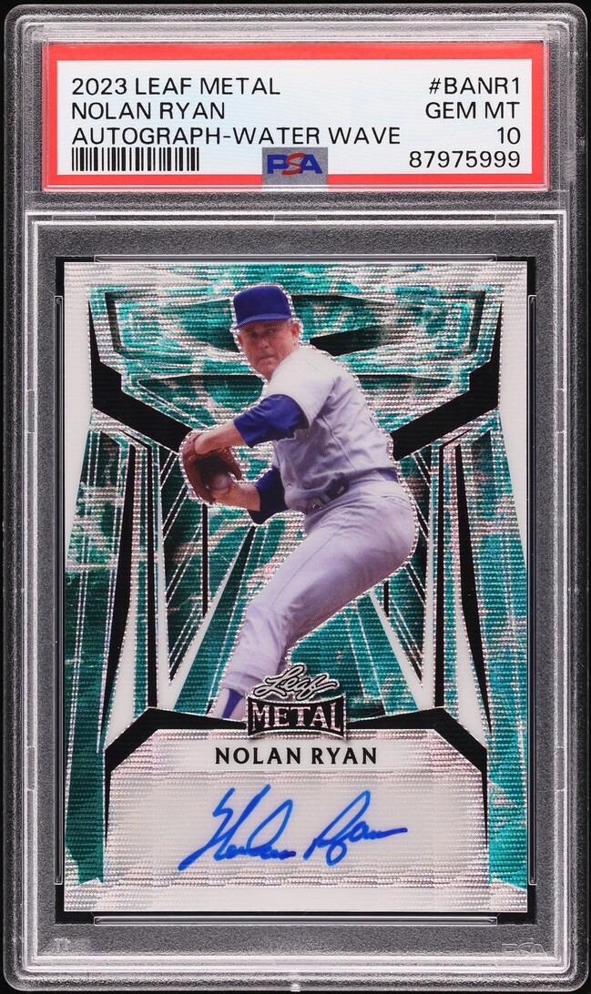 2023 Leaf Metal Water Wave Nolan Ryan AUTO /6 #BANR1 PSA 10 GEM MINT on ...