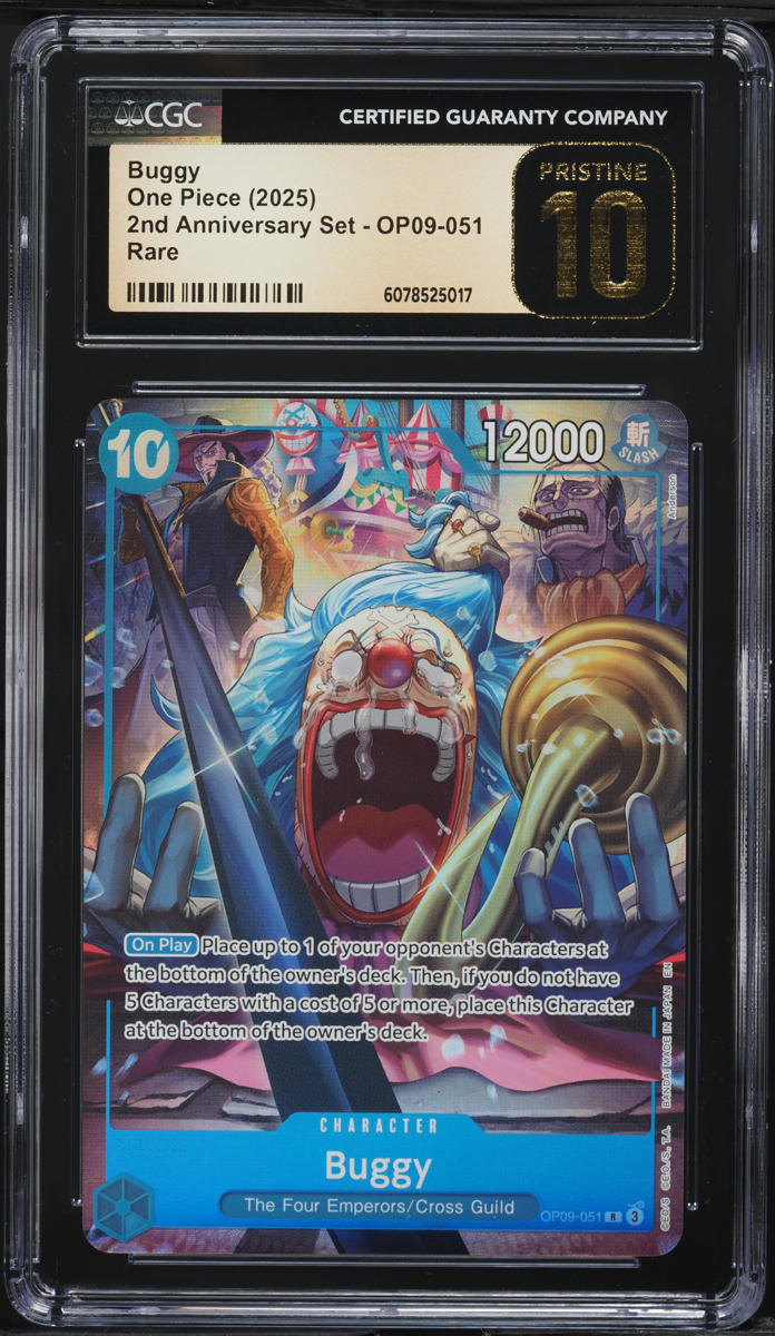 2025 One Piece 2nd Anniversary Set Buggy #OP09-051 CGC 10 PRISTINE on Fanatics Collect