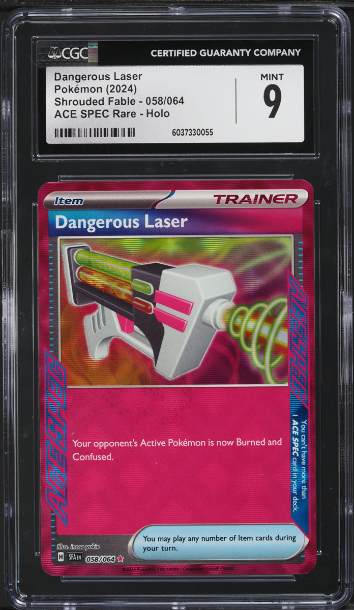 2024 Pokemon SV Shrouded Fable Ace Spec Dangerous Laser #58 CGC 9 MINT on Fanatics Collect