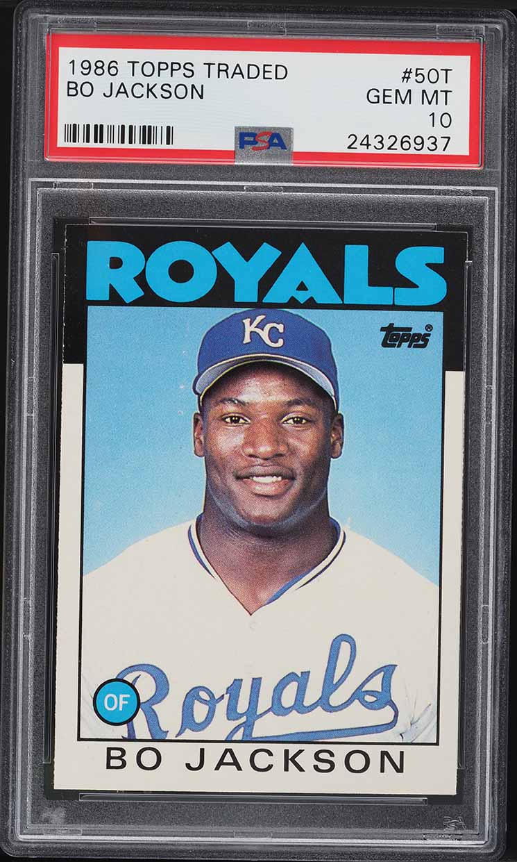 1986 Topps Traded Bo Jackson ROOKIE #50T PSA 10 GEM MINT on Fanatics ...