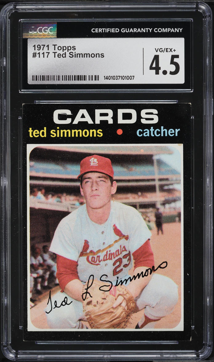 1971 Topps Ted Simmons ROOKIE #117 CGC 4.5 VGEX+ on Fanatics Collect