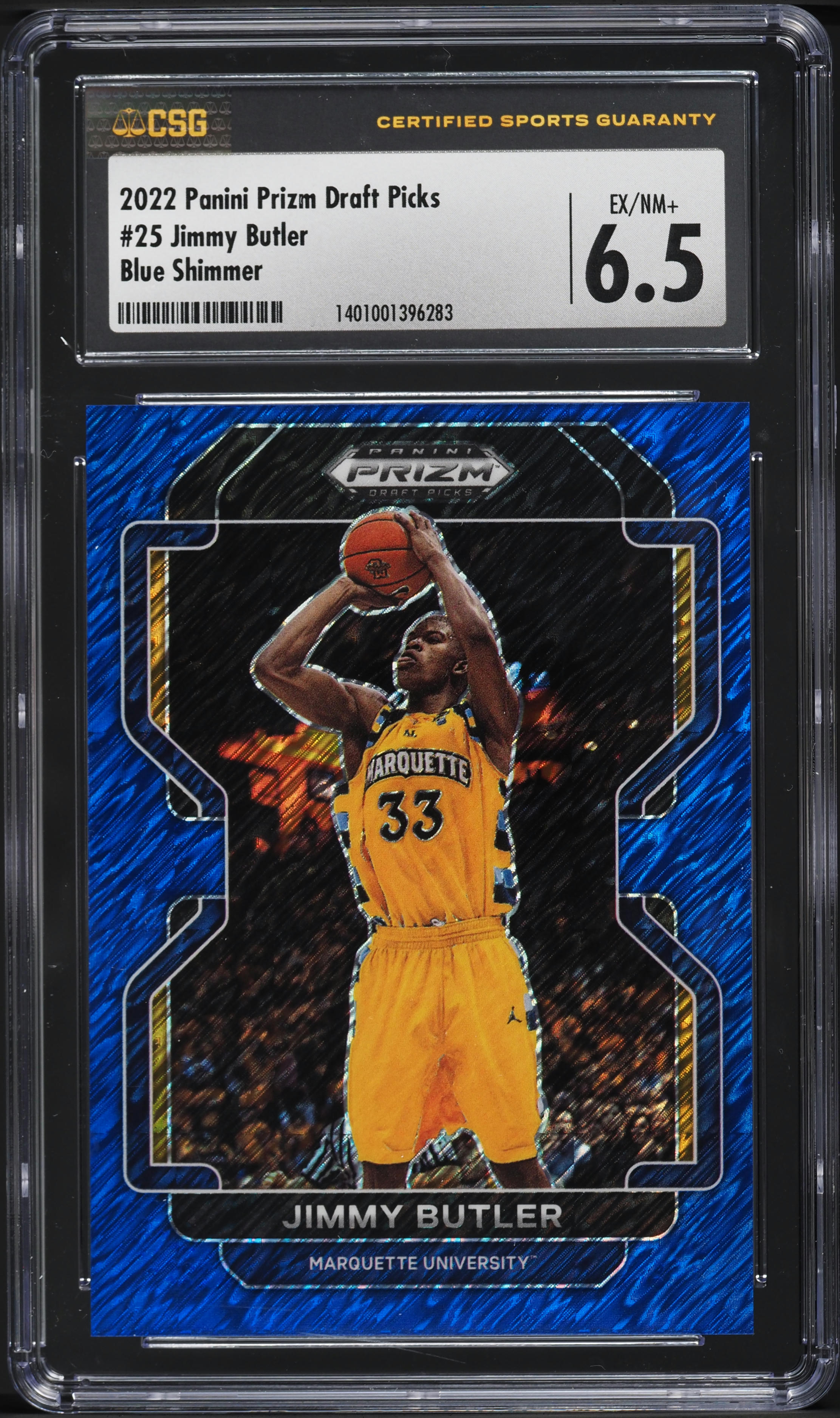 2022 Panini Prizm Draft Picks Blue Shimmer Jimmy Butler 1/19 #25 CSG 6. ...