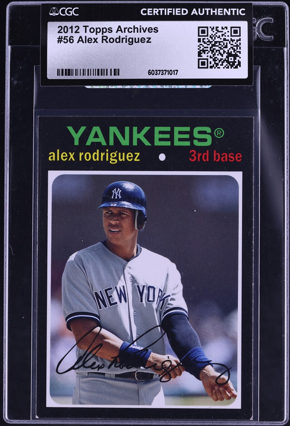 2012 Topps Archives Alex Rodriguez #56 CGC AUTH on Fanatics Collect