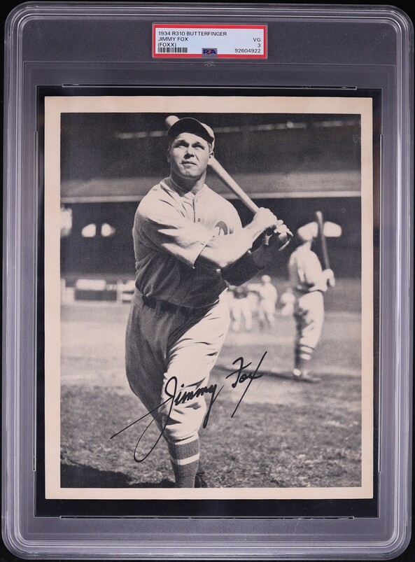 1934 R310 Butterfinger Jimmy Fox (Foxx) PSA 3 VG on Fanatics Collect