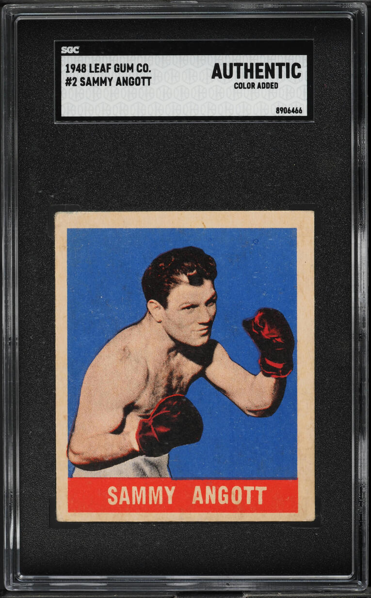 1948 Leaf Boxing Sammy Angott #2 SGC AUTH on Fanatics Collect