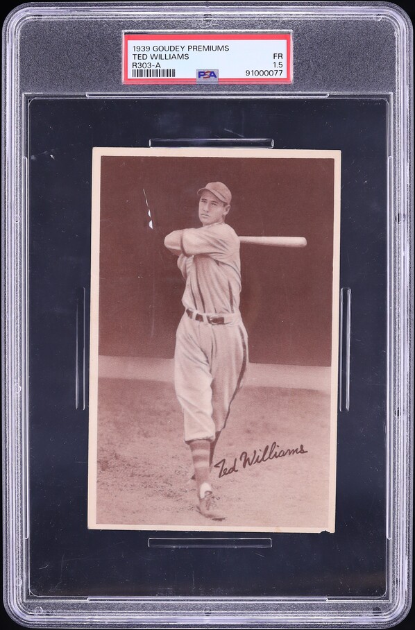 1939 Goudey Premiums Ted Williams ROOKIE #R303-A PSA 1.5 FR on Fanatics ...