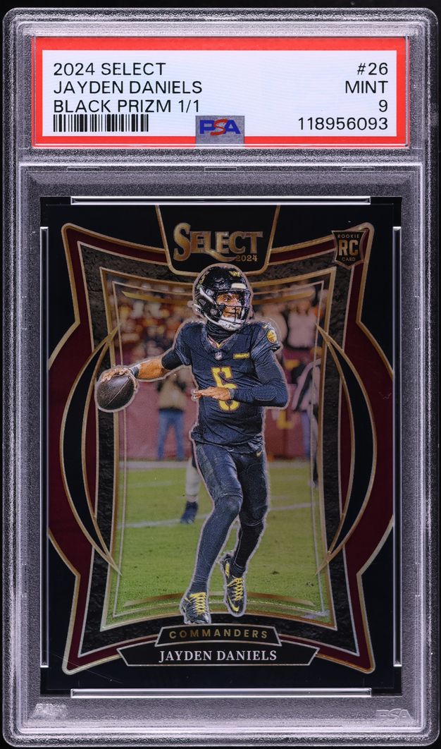 2024 Panini Select Concourse Black Prizm Jayden Daniels ROOKIE 1/1 #26 ...
