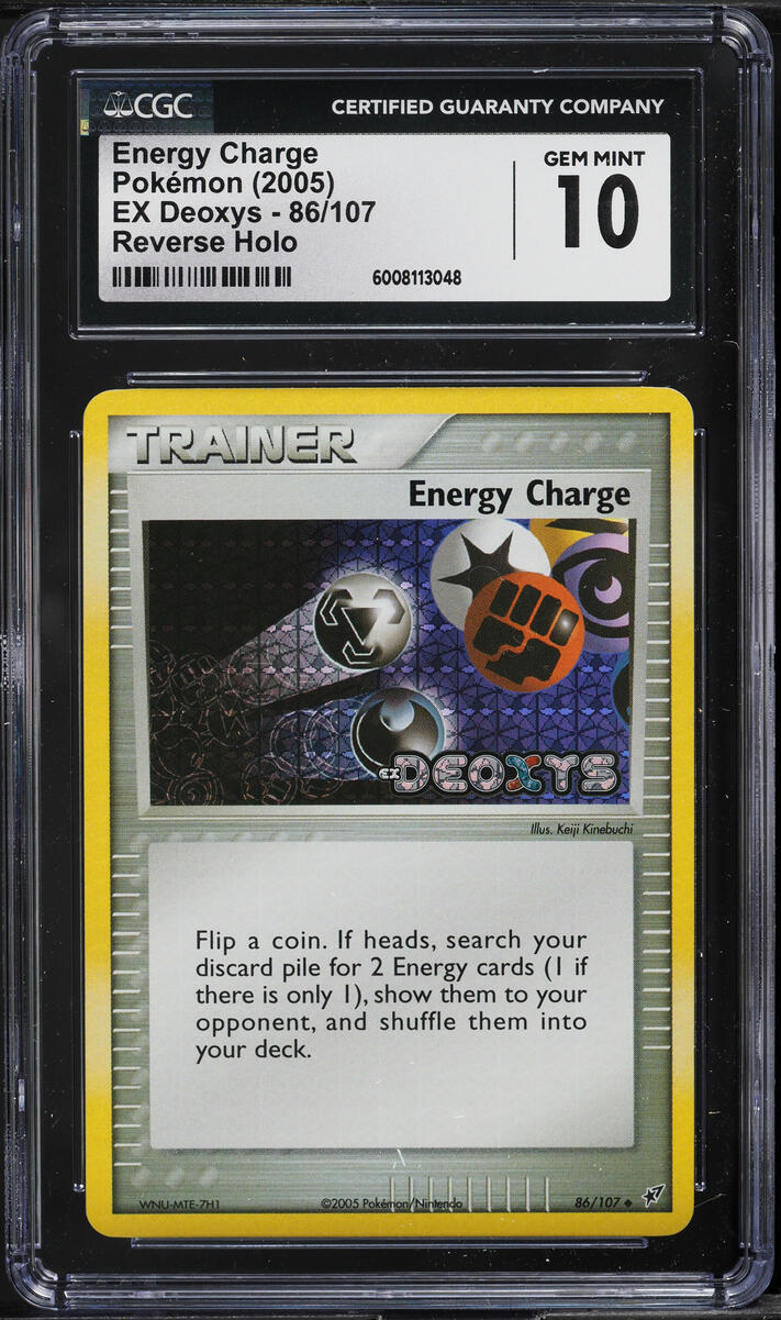 2005 Pokemon EX Deoxys Reverse Holo Energy Charge #86 CGC 10 GEM MINT on Fanatics Collect