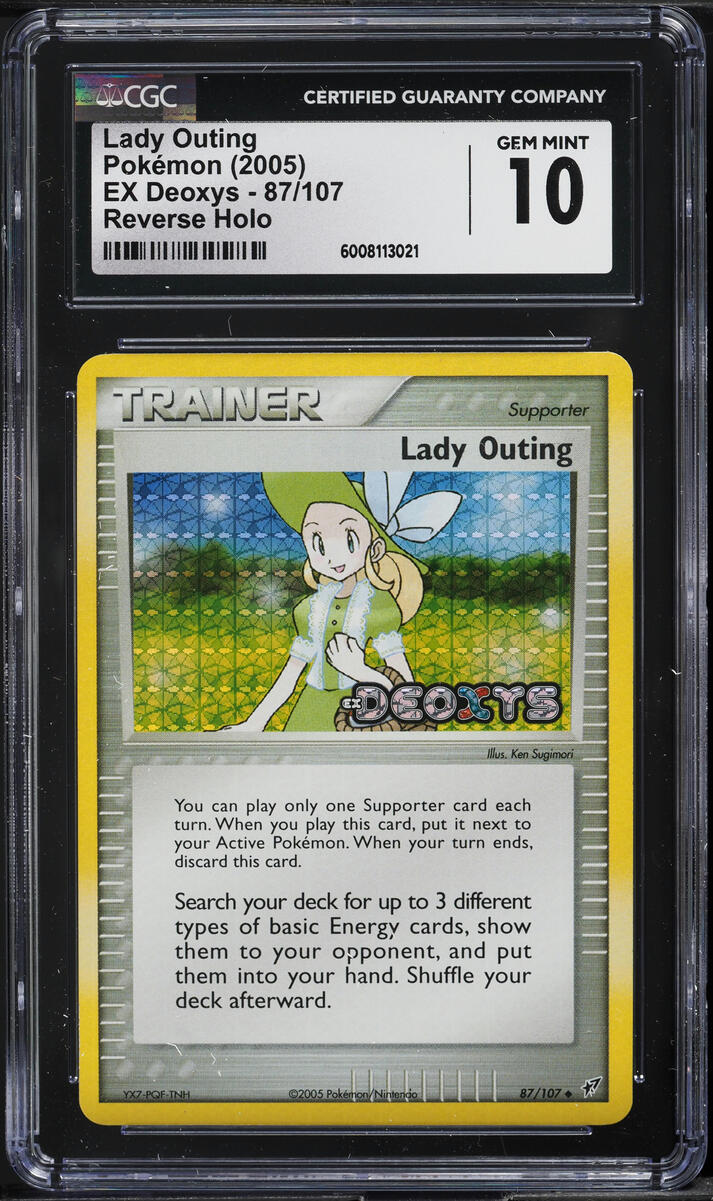 2005 Pokemon EX Deoxys Reverse Holo Lady Outing #87 CGC 10 GEM MINT on ...