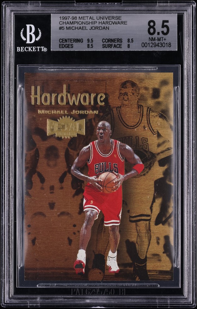 1997 Metal Universe Championship Hardware Michael Jordan #5 BGS 8.5 NM ...
