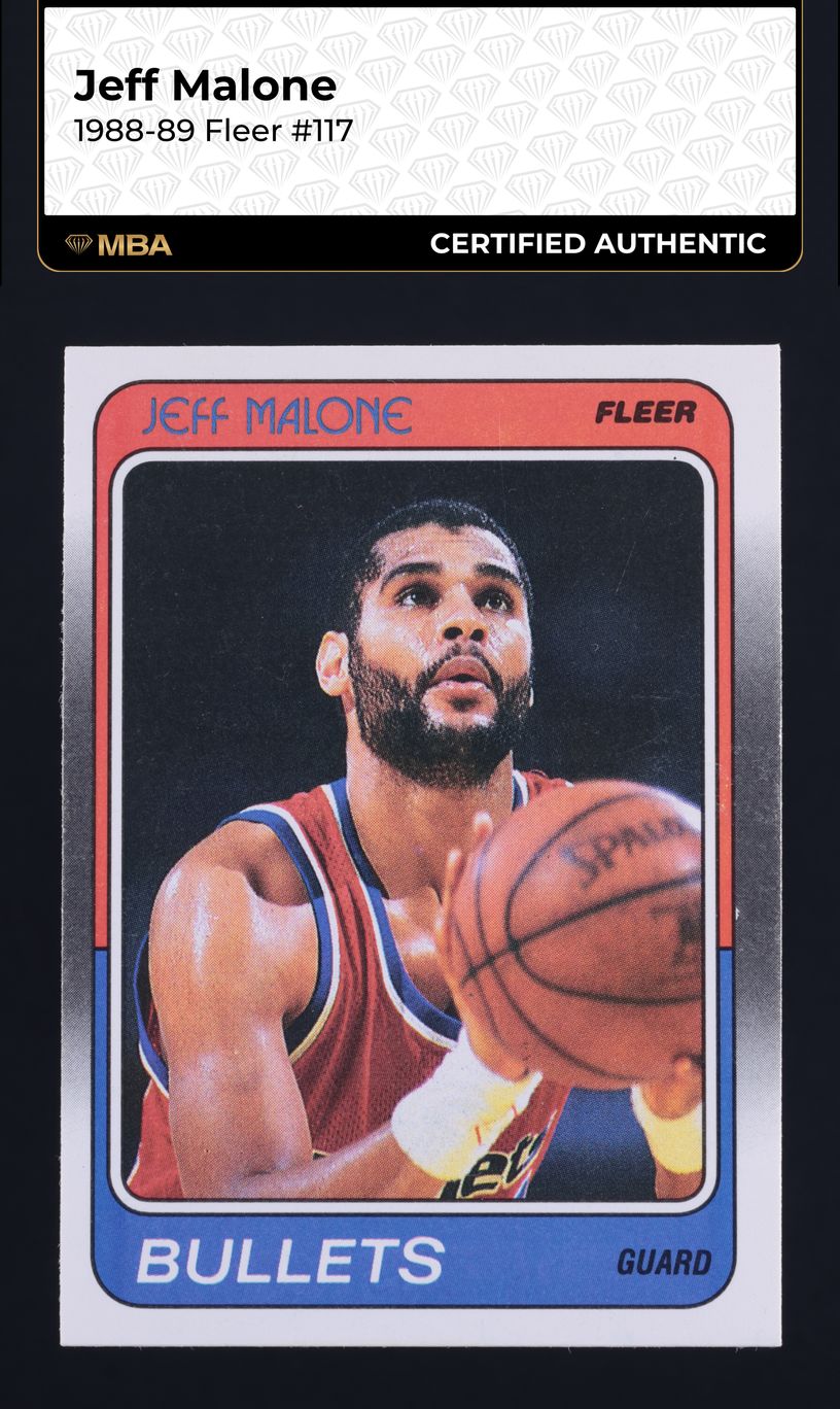 1988 Fleer Basketball Jeff Malone #117 MBA AUTH on Fanatics Collect