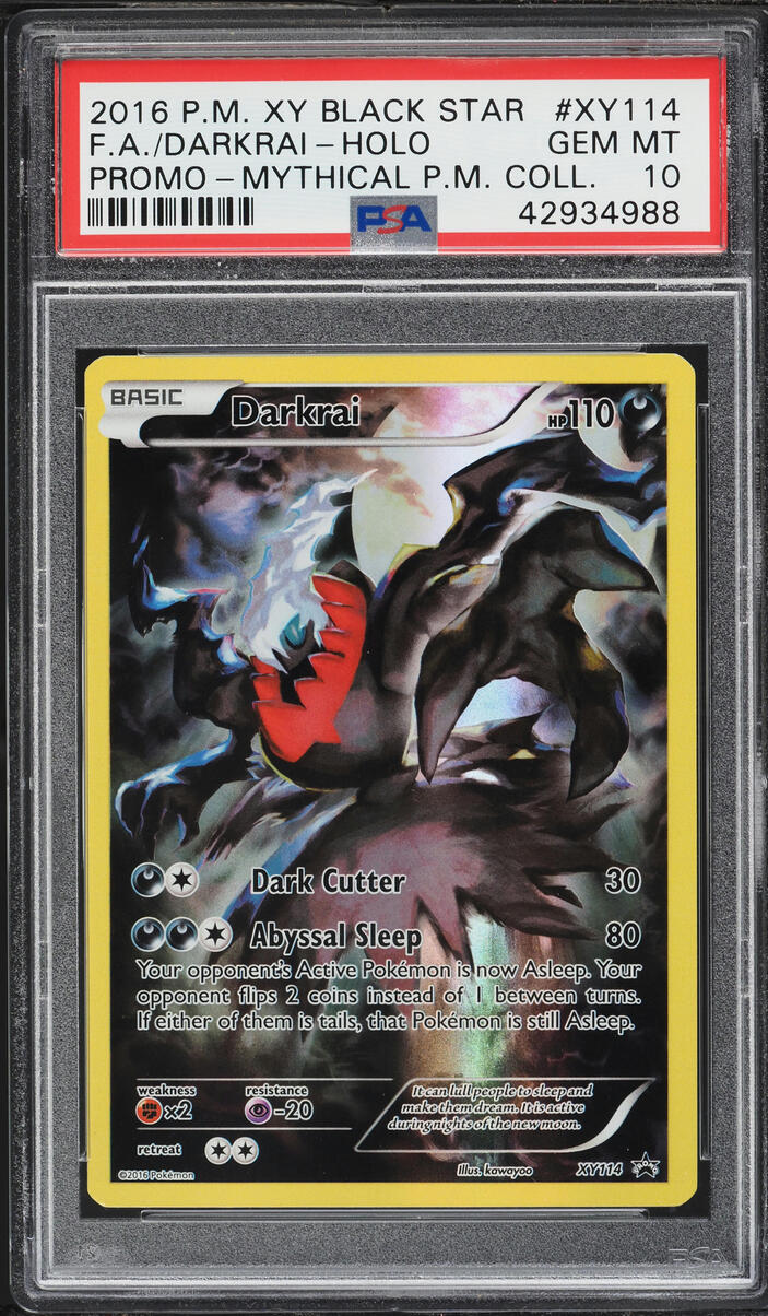 2016 Pokemon XY Black Star Promo Mythical Collection Full Art Darkrai # ...