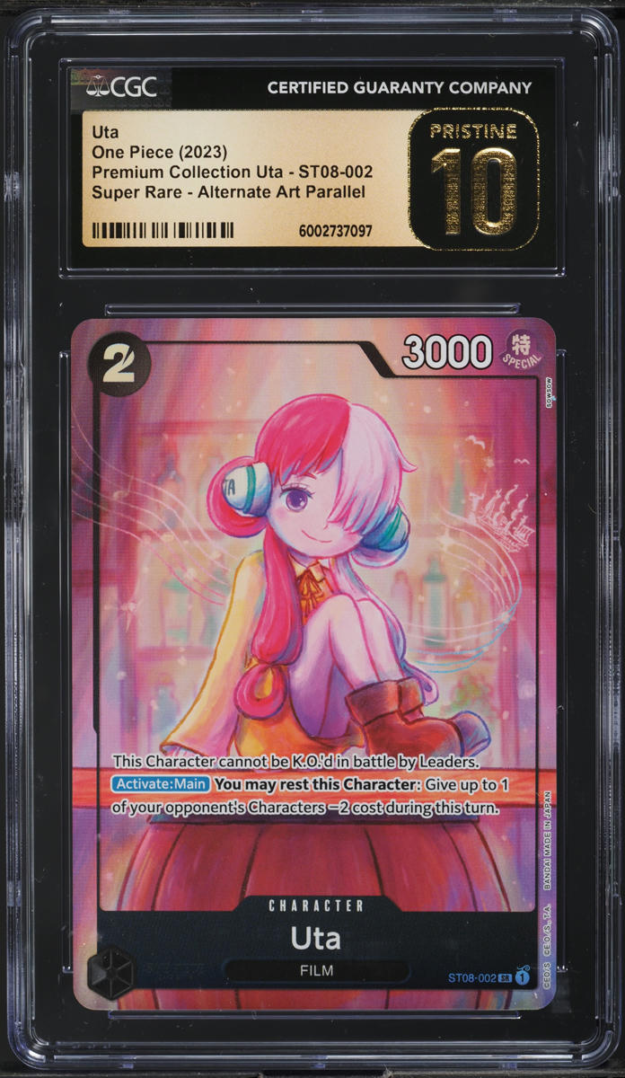 2023 One Piece Premium Collection Alt Art Uta #ST08-002 CGC 10 PRISTINE on Fanatics Collect