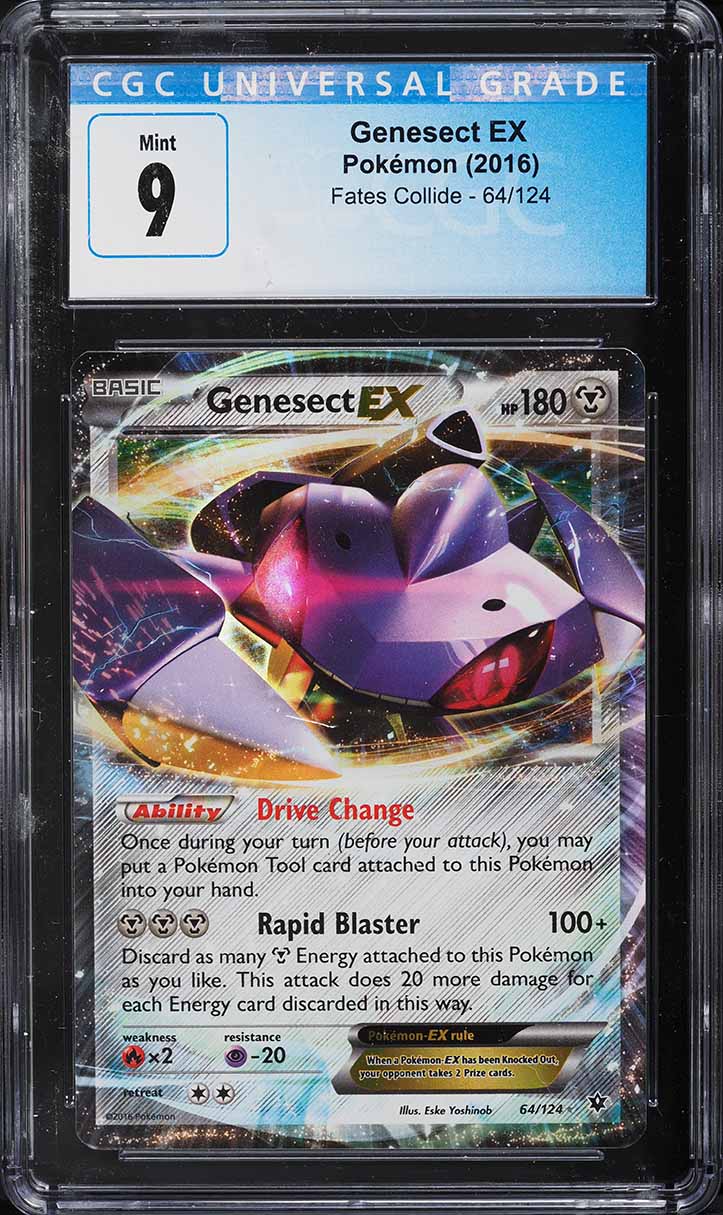 2016 Pokemon XY Fates Collide Genesect EX #64 CGC 9 MINT on Fanatics ...