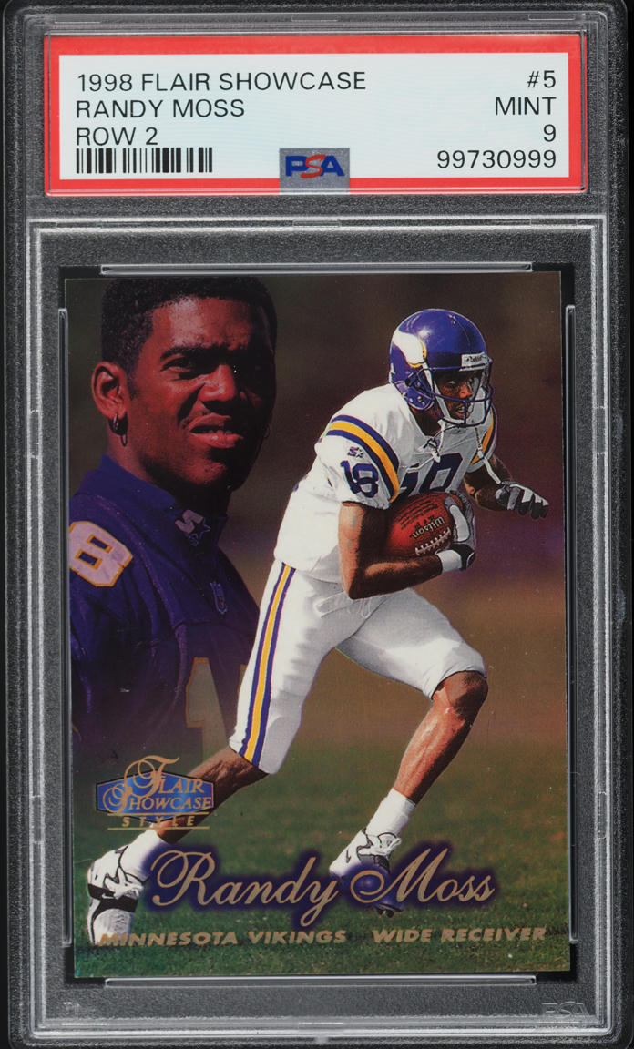 1998 Flair Showcase Row 2 Randy Moss ROOKIE #5 PSA 9 MINT on Fanatics ...