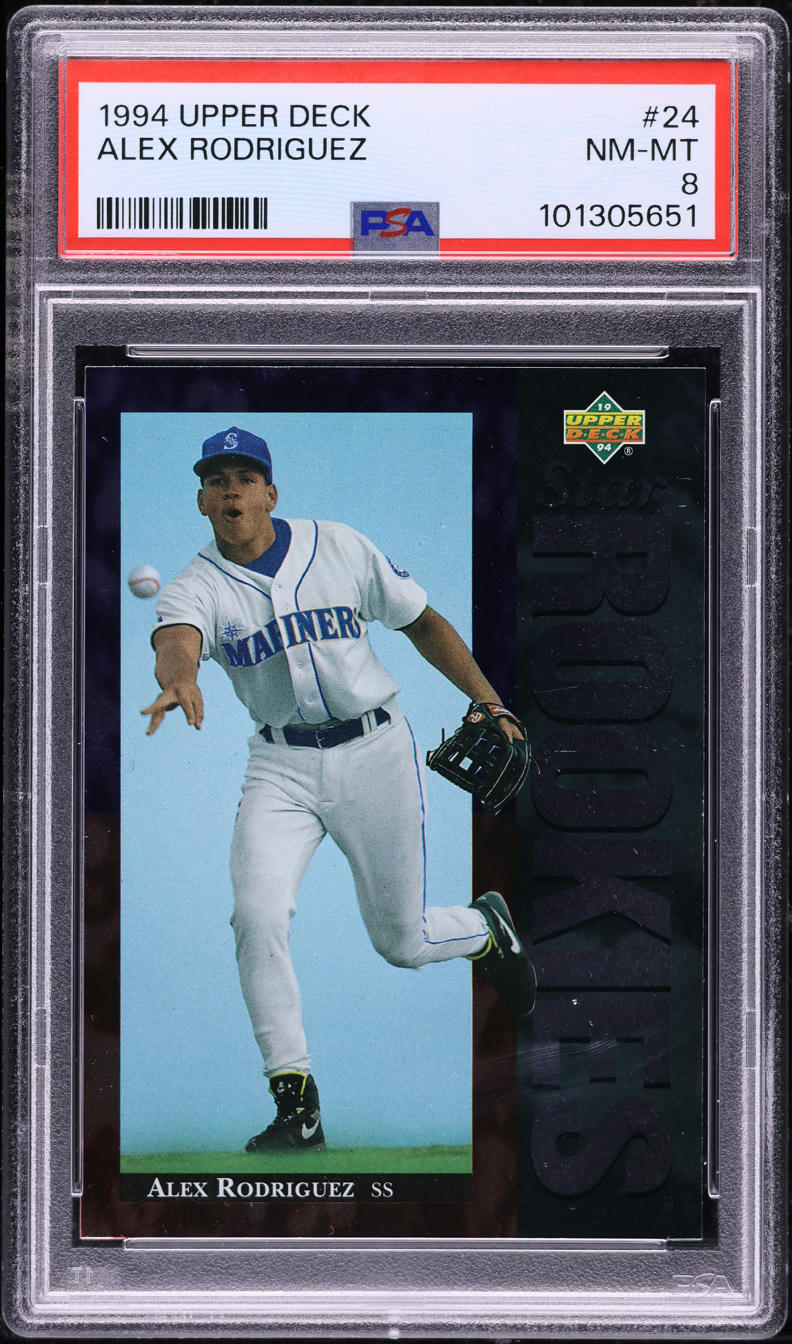 1994 Upper Deck Alex Rodriguez ROOKIE #24 PSA 8 NM-MT on Fanatics Collect
