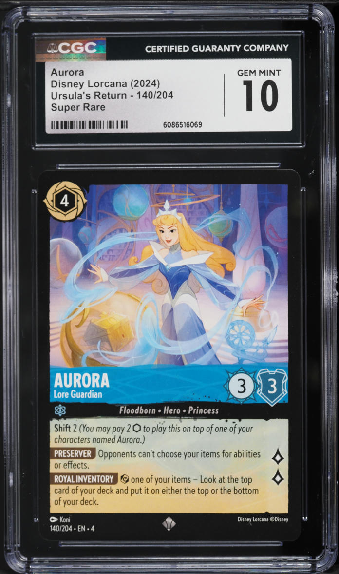 2024 Disney Lorcana Ursula's Return Super Rare Aurora Lore Guardian ...