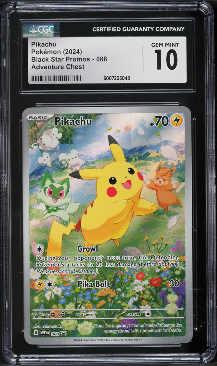 2024 Pokemon SV Black Star Promo Adventure Chest Pikachu #88 CGC 10 GEM ...