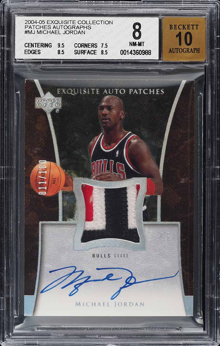 2004 Exquisite Collection Michael Jordan PATCH AUTO /100 #MJ BGS 8 NM ...