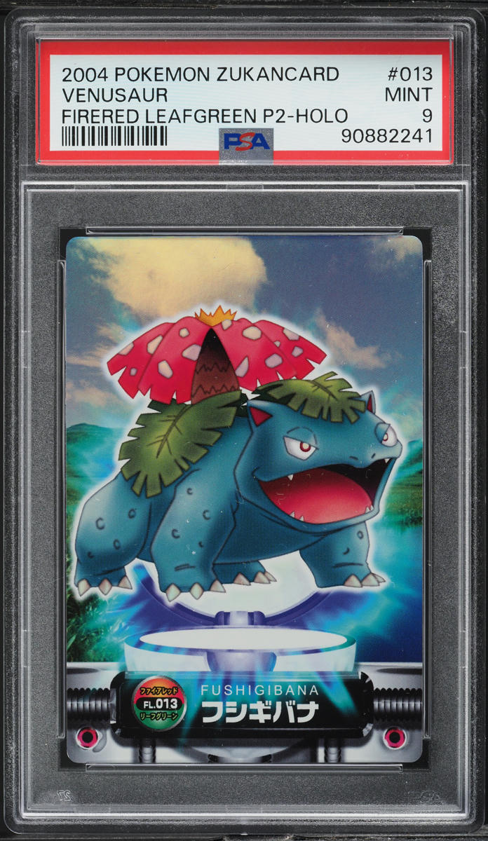2004 Pokemon Japanese Zukan FireRed LeafGreen Holo Venusaur #13 PSA 9 ...