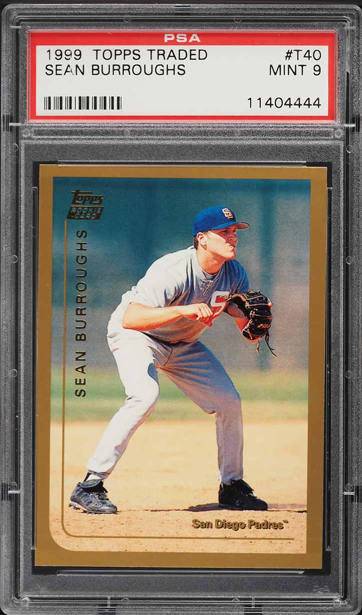 1999 Topps Traded Sean Burroughs ROOKIE #T40 PSA 9 MINT on Fanatics Collect