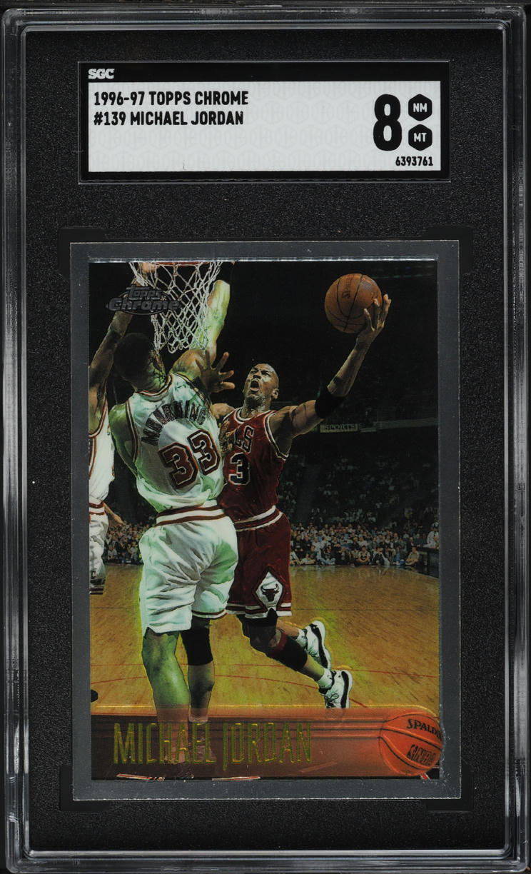 1996 Topps Chrome Michael Jordan #139 SGC 8 NM-MT on Fanatics Collect