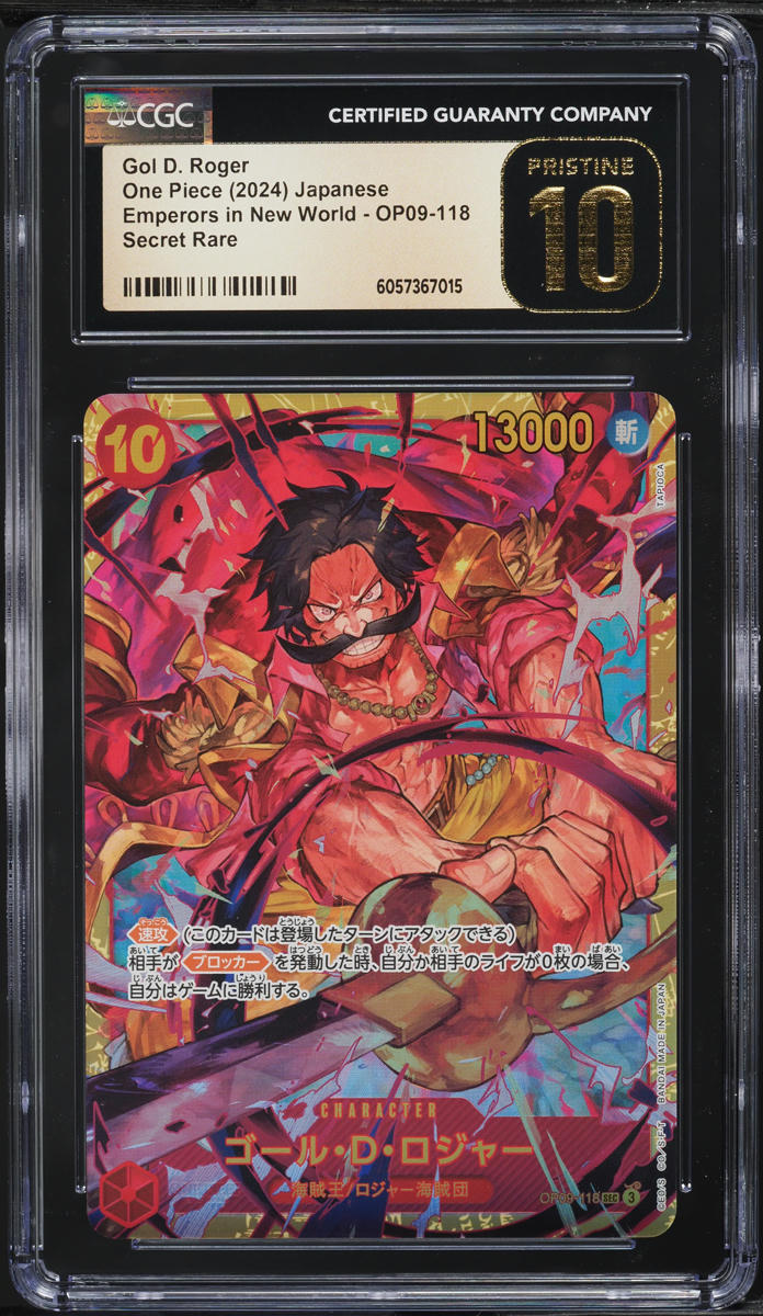 2024 One Piece Emperors In New World Gol D. Roger #OP09-118 CGC 10 PRISTINE on Fanatics Collect