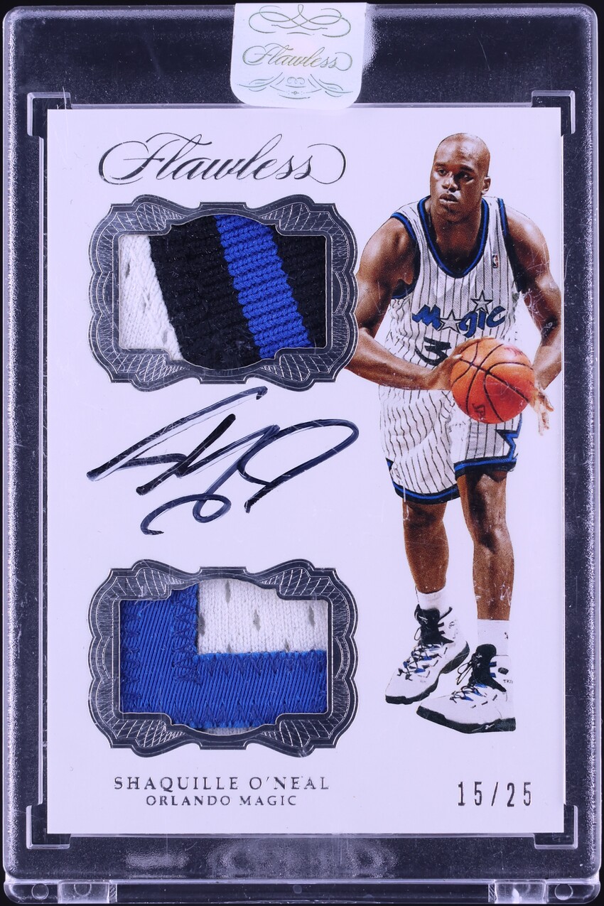 2016 Panini Flawless Dual Shaquille O'Neal PATCH AUTO /25 #DPA-SON on ...