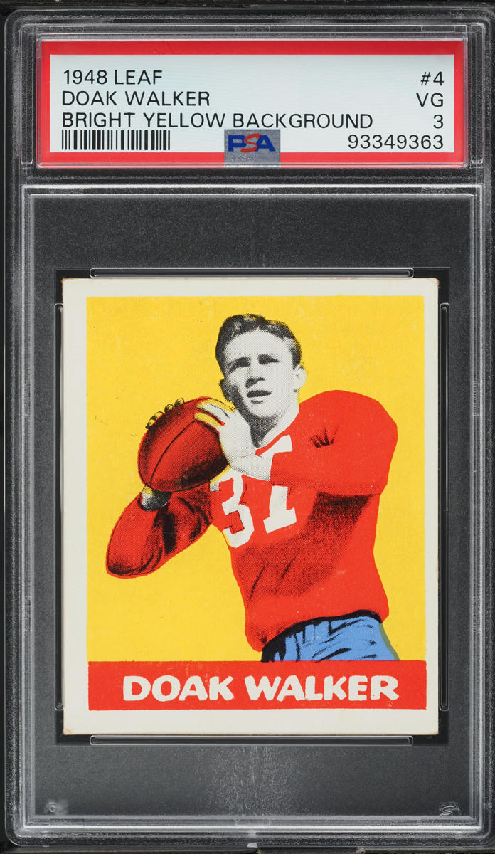 1948 Leaf Football Doak Walker ROOKIE #4 PSA 3 VG on Fanatics Collect