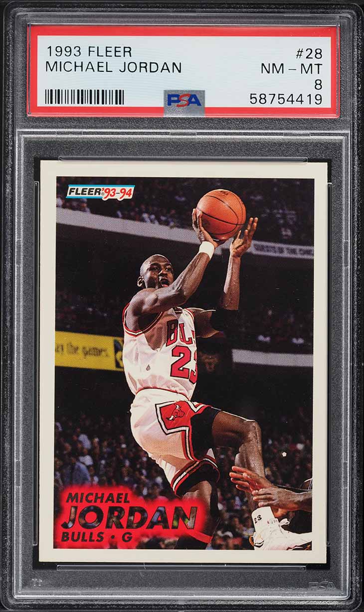 1993 Fleer Basketball Michael Jordan #28 PSA 8 NM-MT on Fanatics Collect