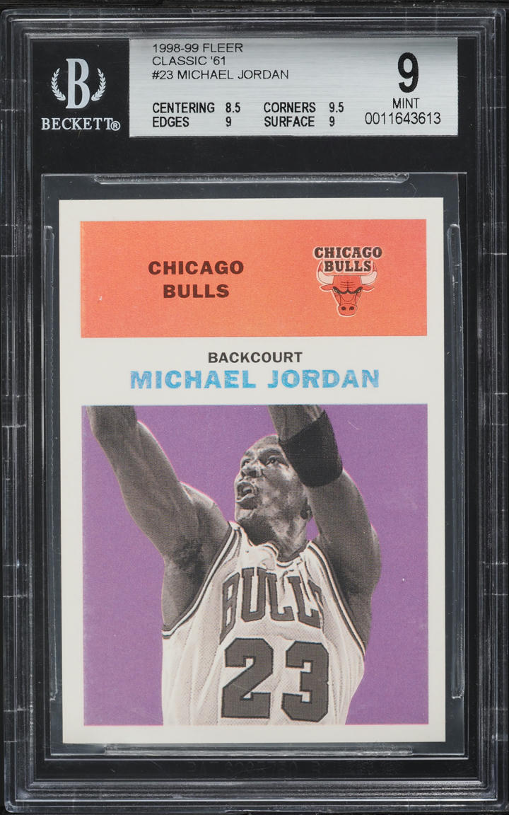 1998 Fleer Classic '61 Michael Jordan /61 #23 BGS 9 MINT on Fanatics ...