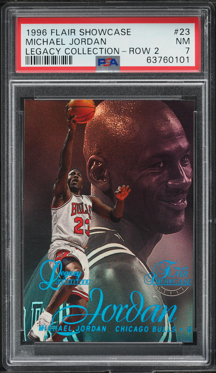 1996 Flair Showcase Legacy Collection Row 2 Michael Jordan /150 #23 PSA 7 NRMT on Fanatics Collect
