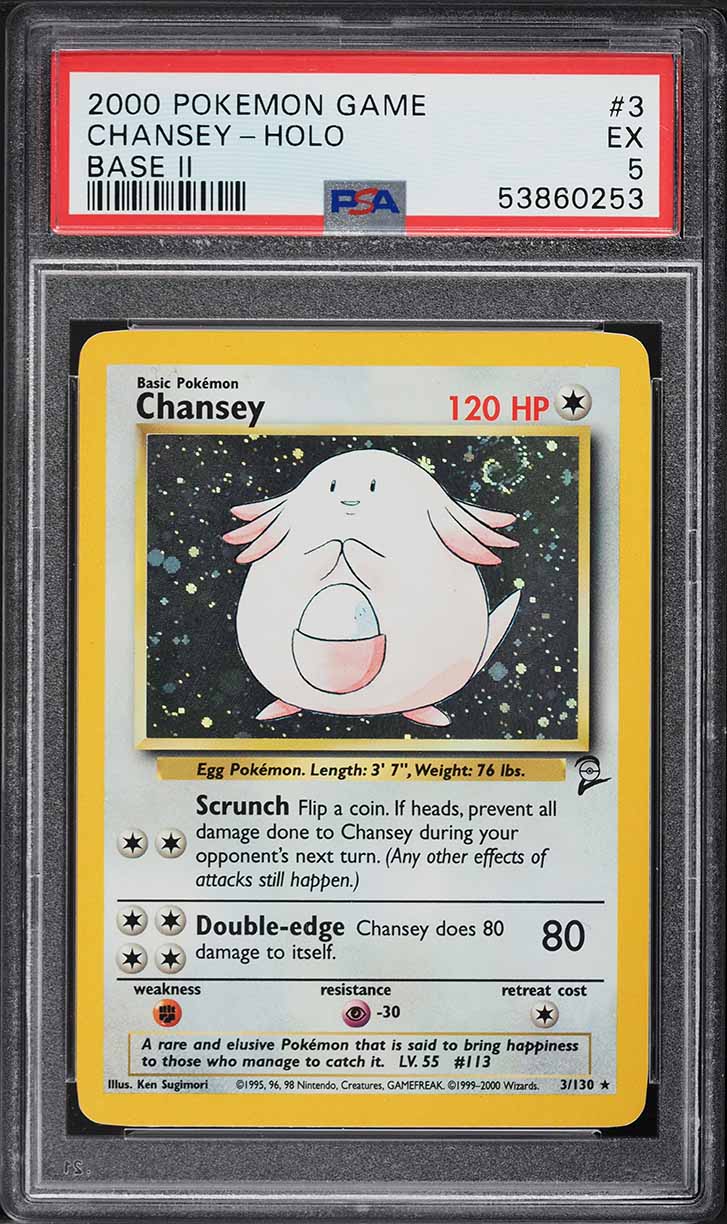 2000 Pokemon Base Set 2 Holo Chansey #3 PSA 5 EX on Fanatics Collect