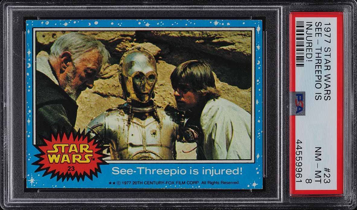 1977 Topps Star Wars See-Threepio Is Injured #23 PSA 8 NM-MT on ...