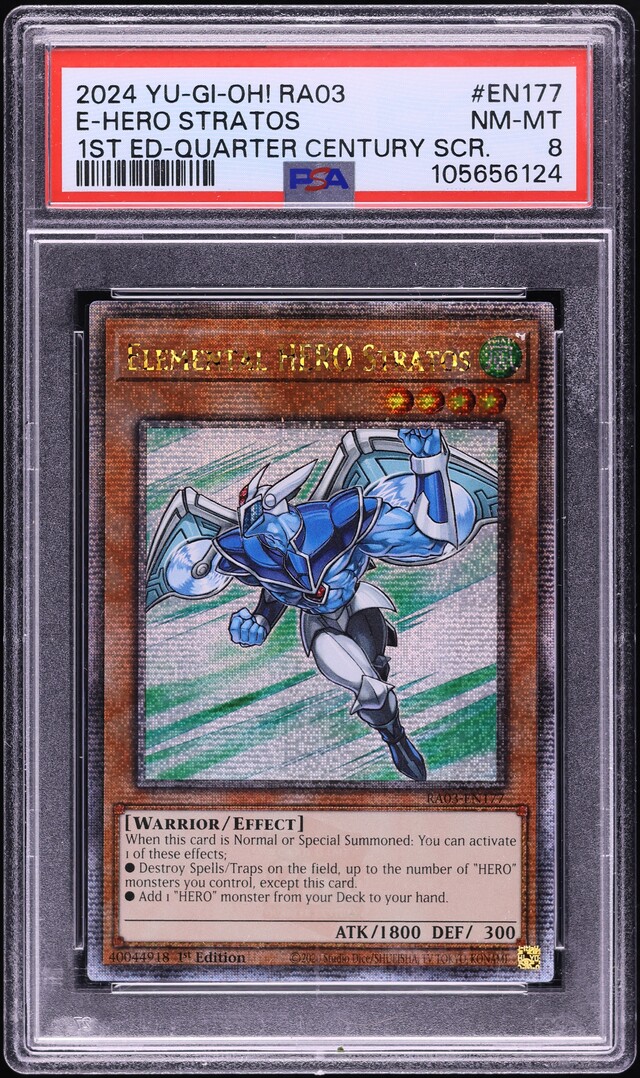 2024 Yu-Gi-Oh! Quarter Century Bonanza 1st Ed Elemental Hero Stratos PSA 8 NM-MT on Fanatics Collect