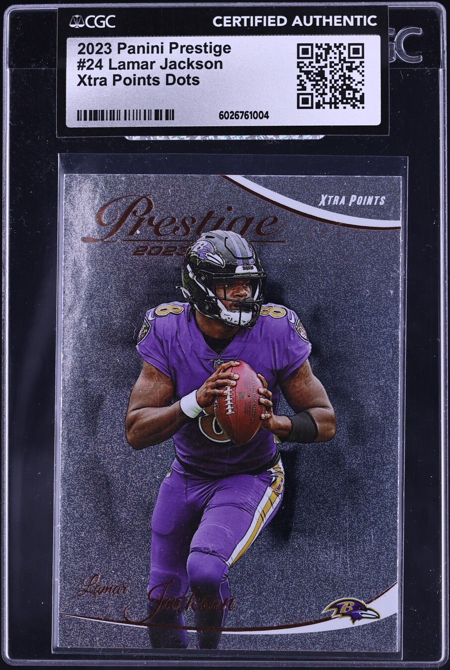 2023 Panini Prestige Xtra Points Dots Lamar Jackson #24 CGC AUTH on ...
