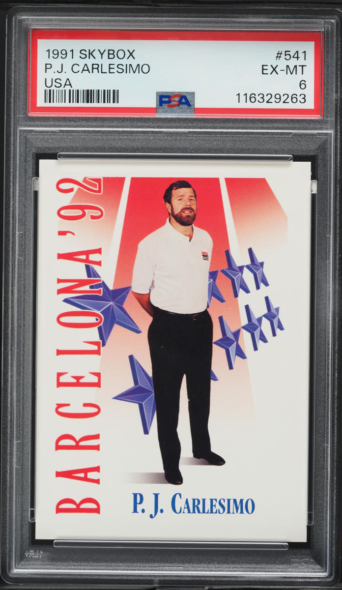 1991 Skybox USA Basketball P.J. Carlesimo #541 PSA 6 EXMT on Fanatics ...