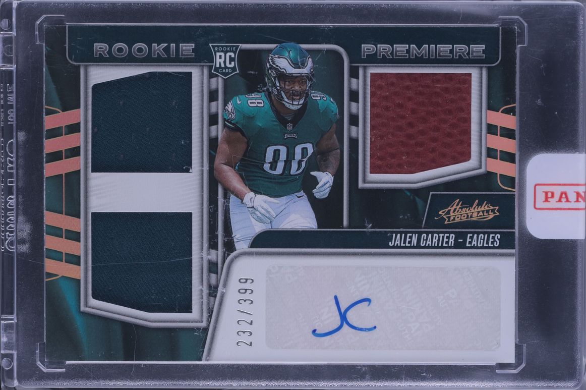 2023 Absolute Premiere Triple Jalen Carter ROOKIE PATCH AUTO /399 CGC ...