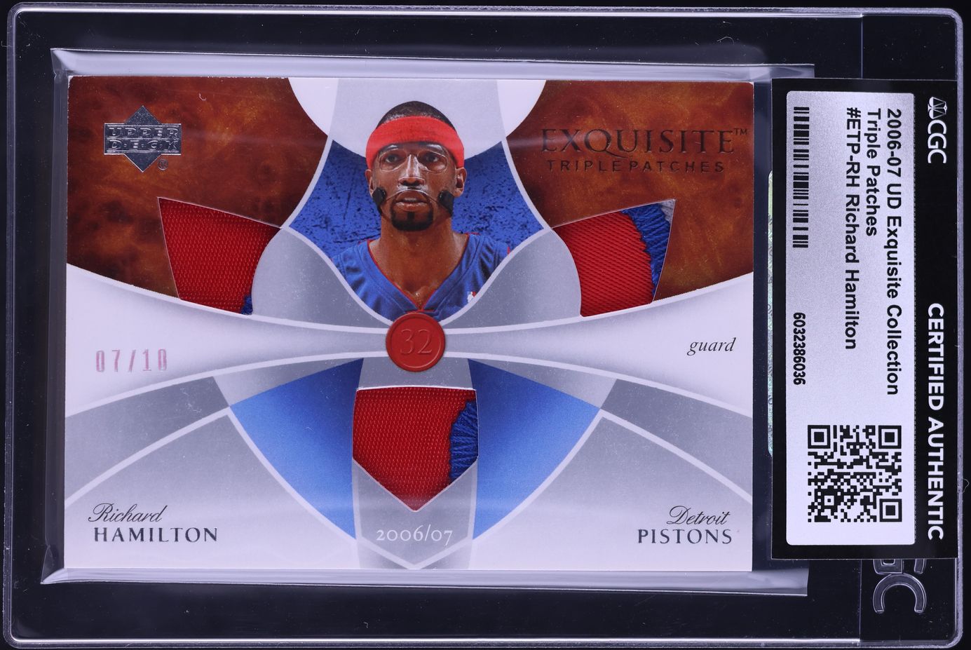 2006 Exquisite Collection Triple Richard Hamilton PATCH /10 #ETP-RH CGC ...