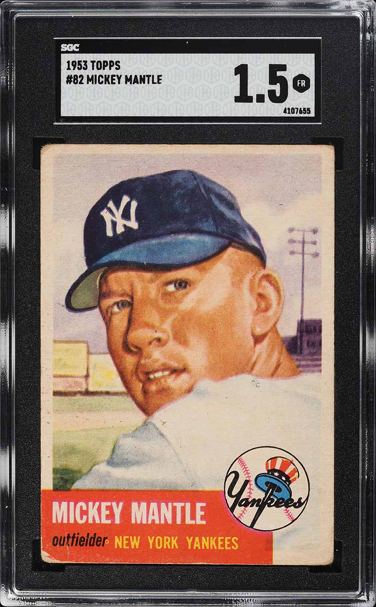 1953 Topps Mickey Mantle SHORT PRINT #82 SGC 1.5 FR on Fanatics Collect