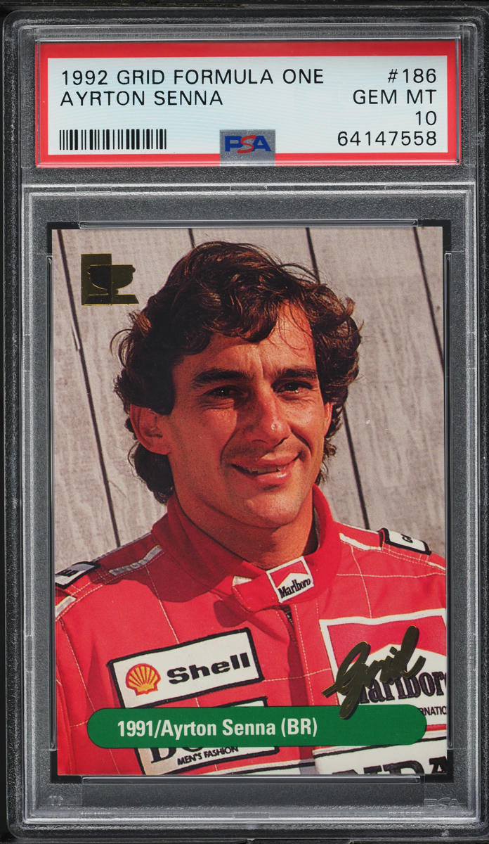1992 Grid Formula 1 F1 Ayrton Senna #186 PSA 10 GEM MINT on Fanatics ...