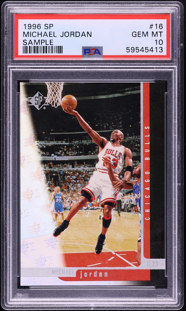 1996 SP Sample Michael Jordan #16 PSA 10 GEM MINT on Fanatics Collect