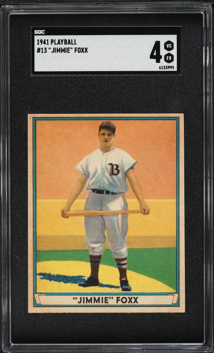 1941 Play Ball Jimmie Foxx #13 SGC 4 VGEX on Fanatics Collect
