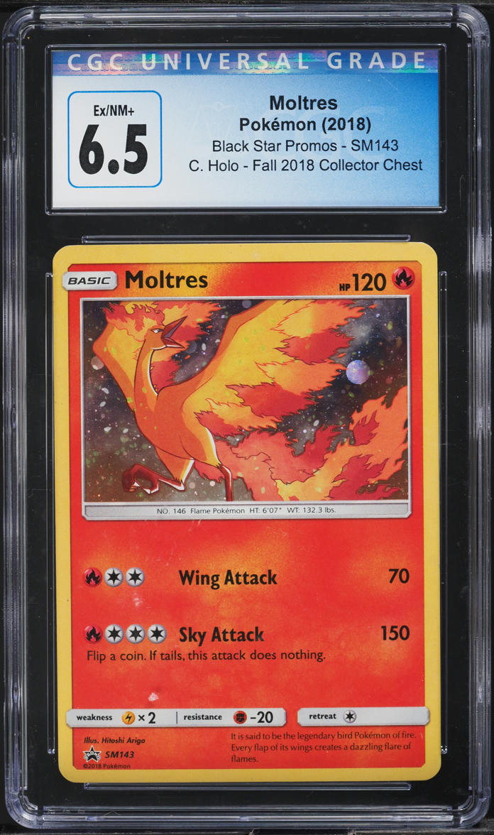 2018 Pokemon SM Black Star Promo Fall '18 Collector Chest Holo Moltres ...