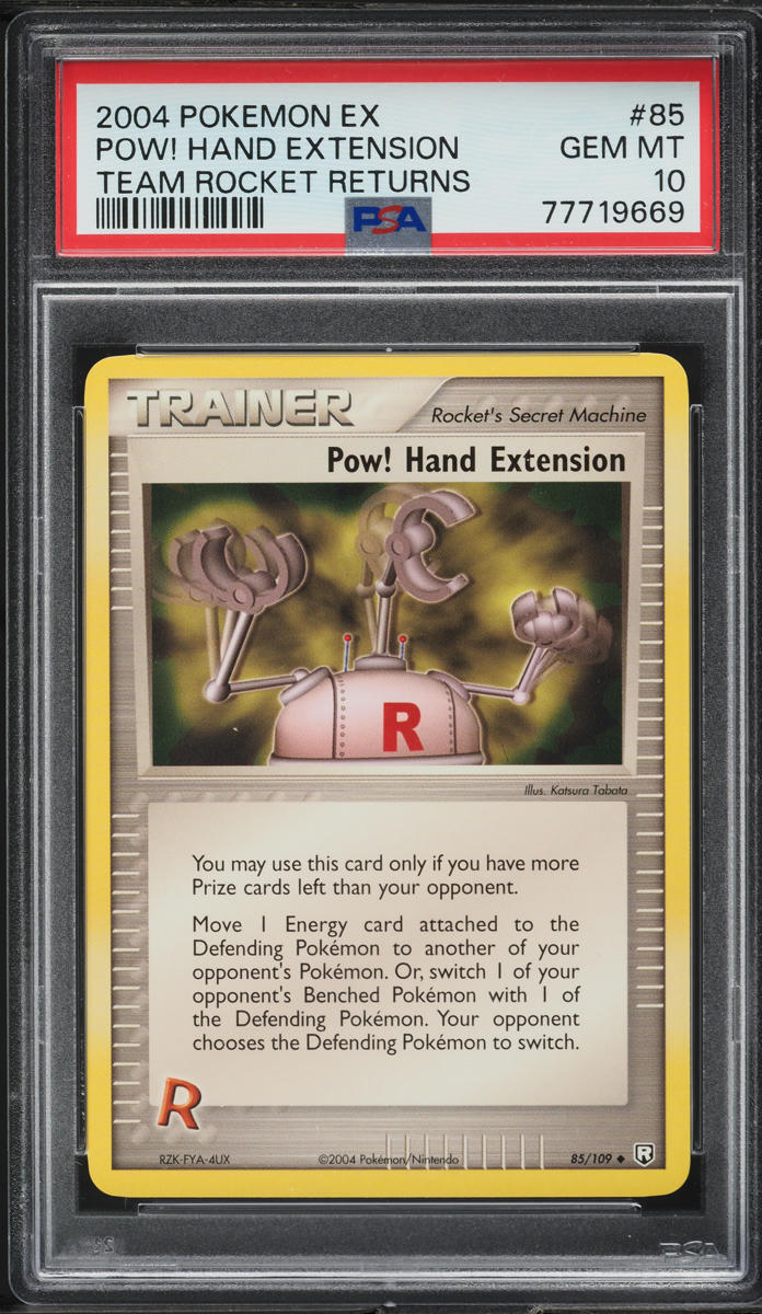 2004 Pokemon EX Team Rocket Returns Pow! Hand Extension #85 PSA 10 GEM ...