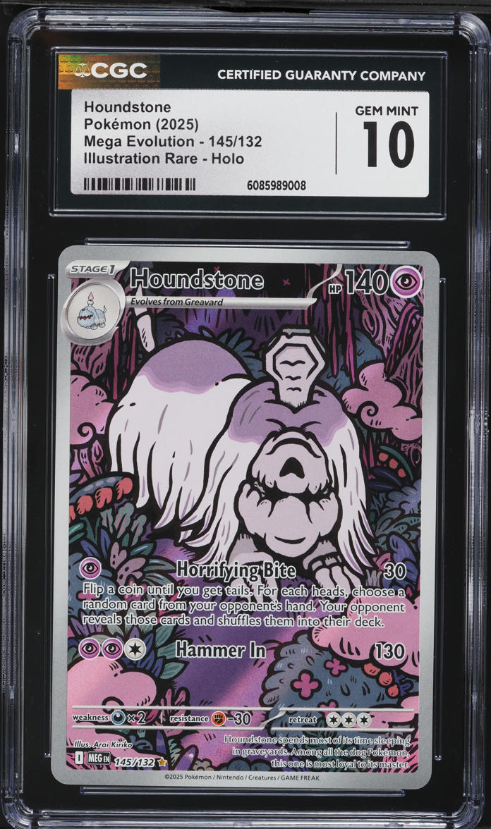 2025 Pokemon Mega Evolution IR Houndstone #145 CGC 10 GEM MINT on ...