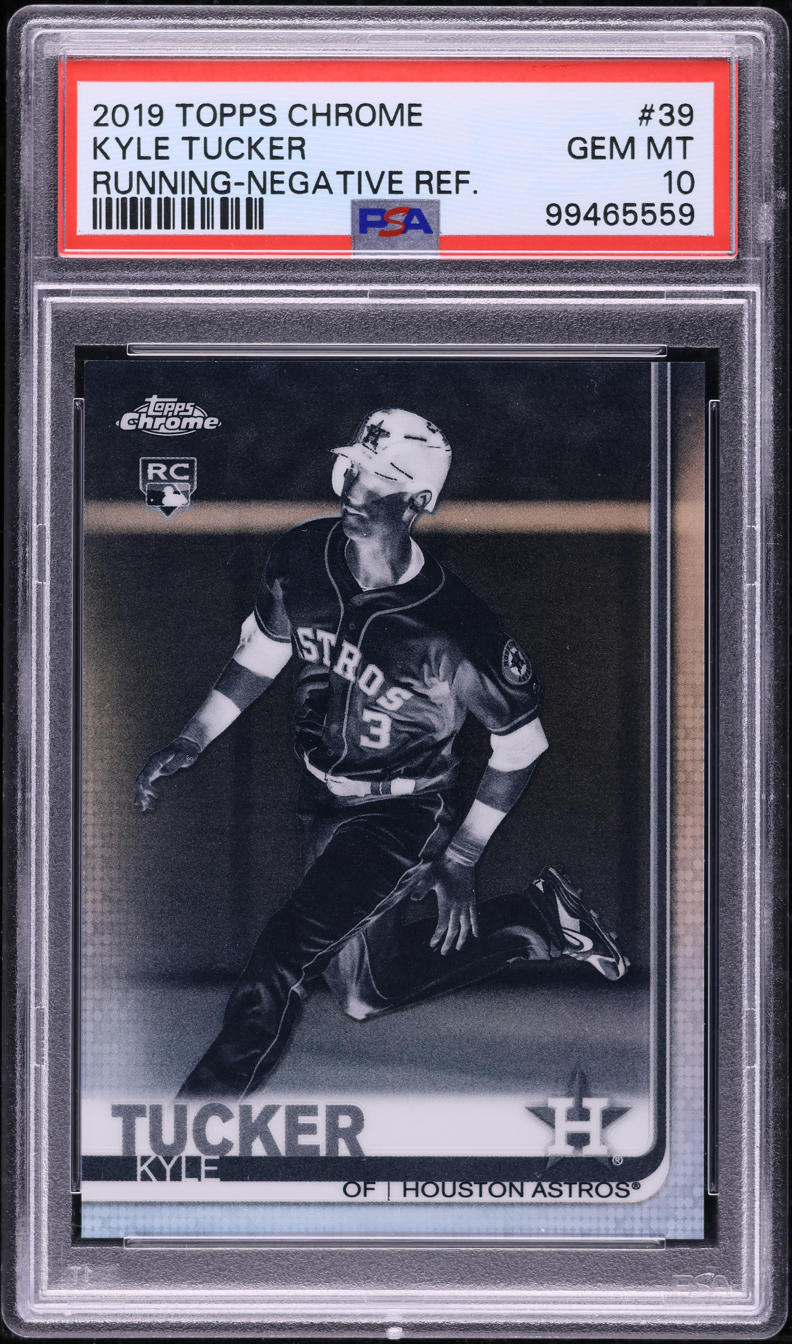 2019 Topps Chrome Negative Refractor Kyle Tucker ROOKIE #39 PSA 10 GEM ...