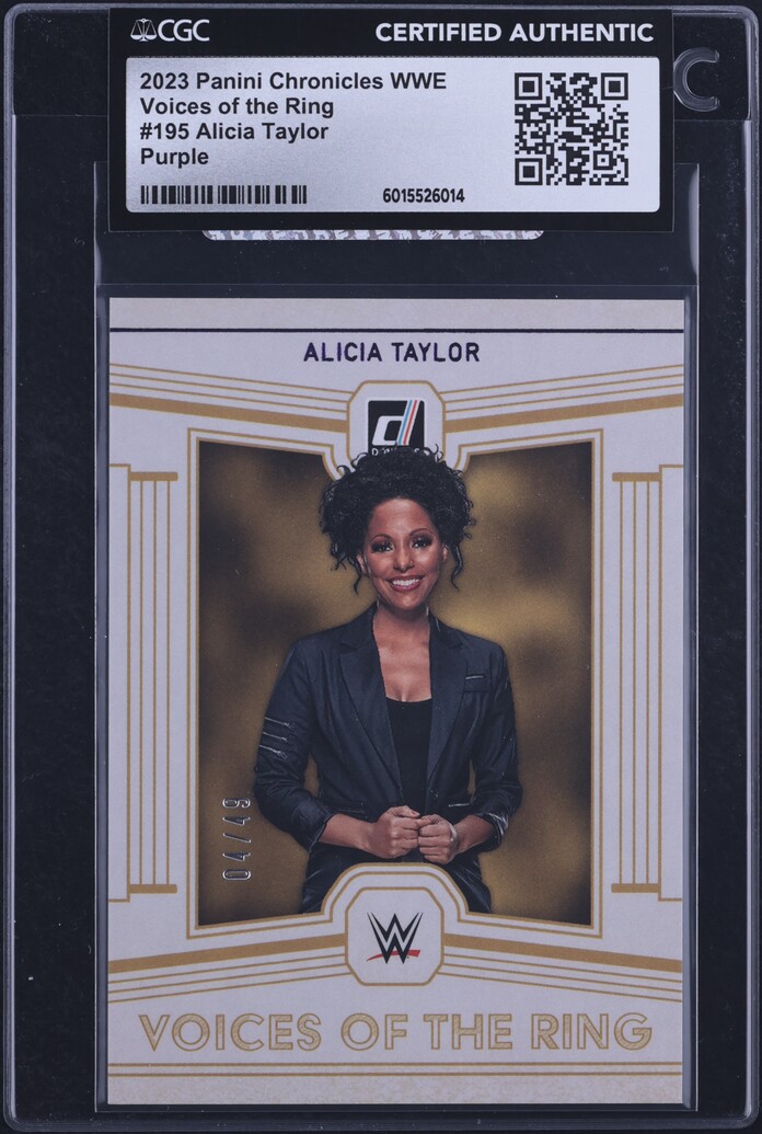 2023 Panini Chronicles WWE Voices Of The Ring Purple Alicia Taylor /49 ...
