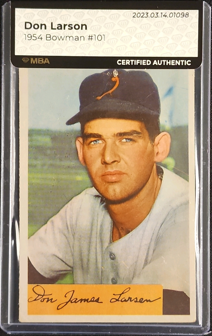 1954 Bowman Don Larson #101 MBA AUTH on Fanatics Collect