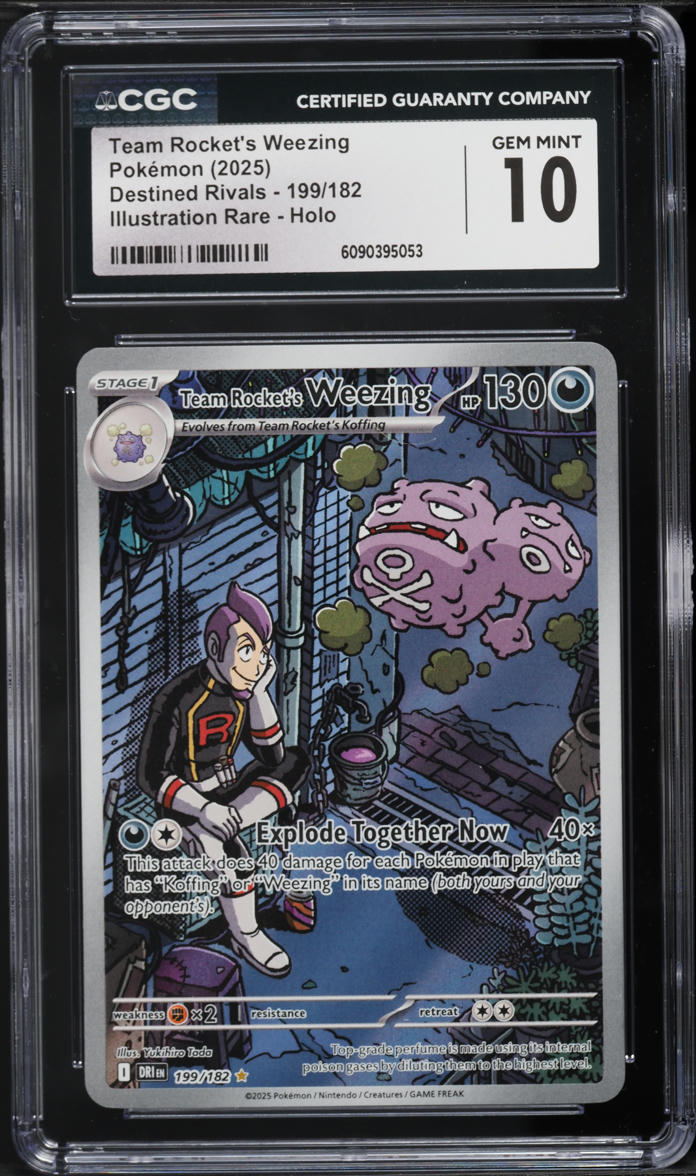 2025 Pokemon Scarlet & Violet Destined Rivals IR Team Rocket's Weezing #199 CGC 10 GEM MINT on ...